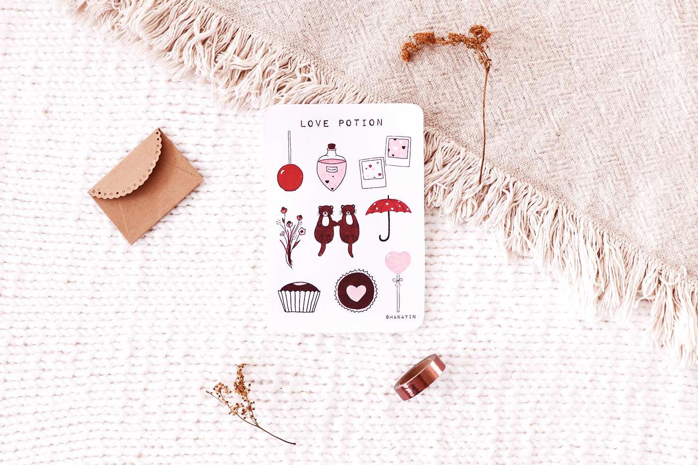 Des stickers pour la Saint-Valentin à imprimer gratuitement - Manayin