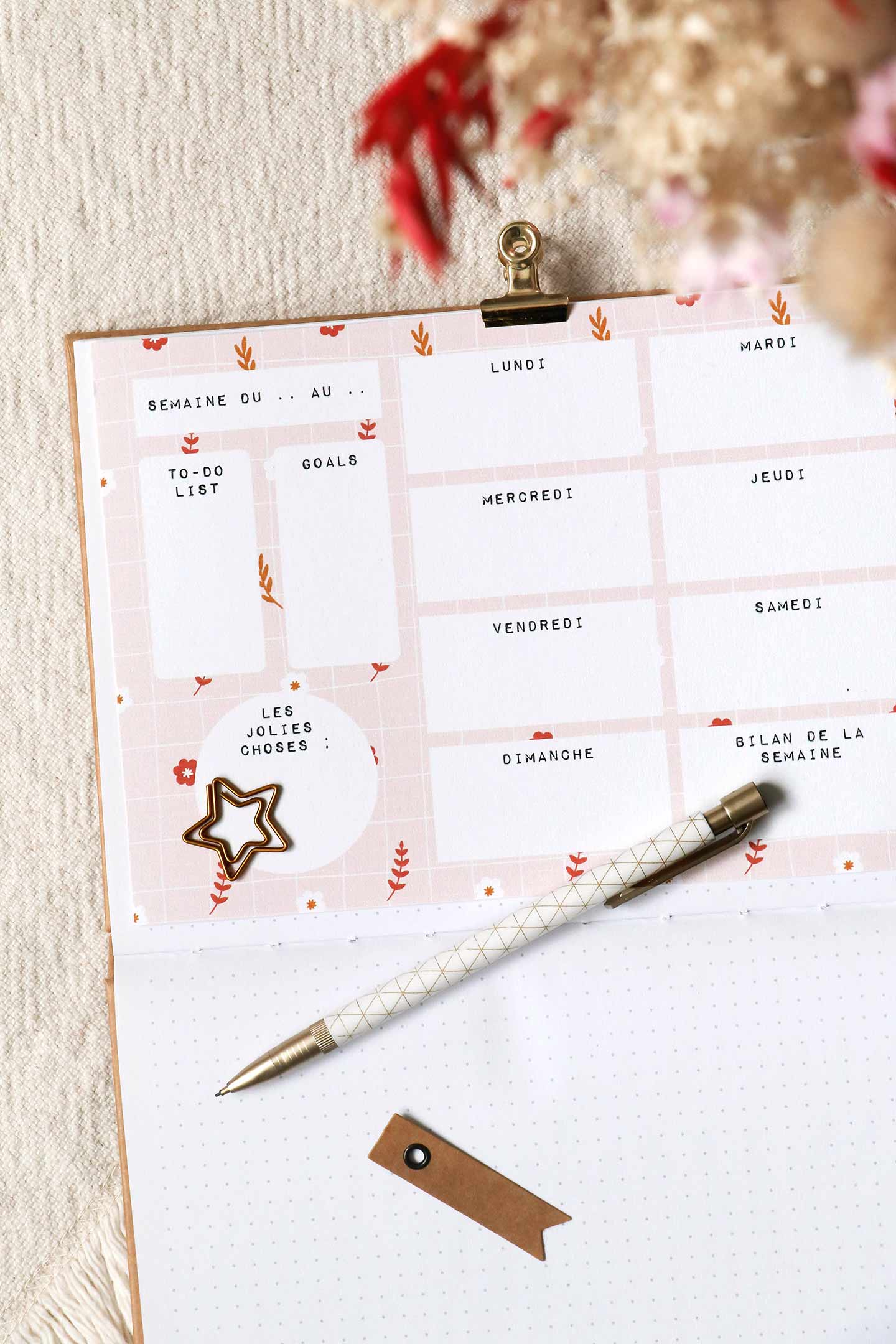Weekly planner : un semainier à imprimer - Manayin