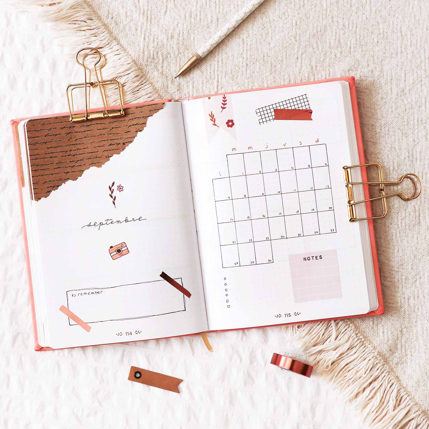 Bullet journal septembre : mes idées de mises en page - Manayin Bullet journal septembre : mes idées de mises en page - Manayin