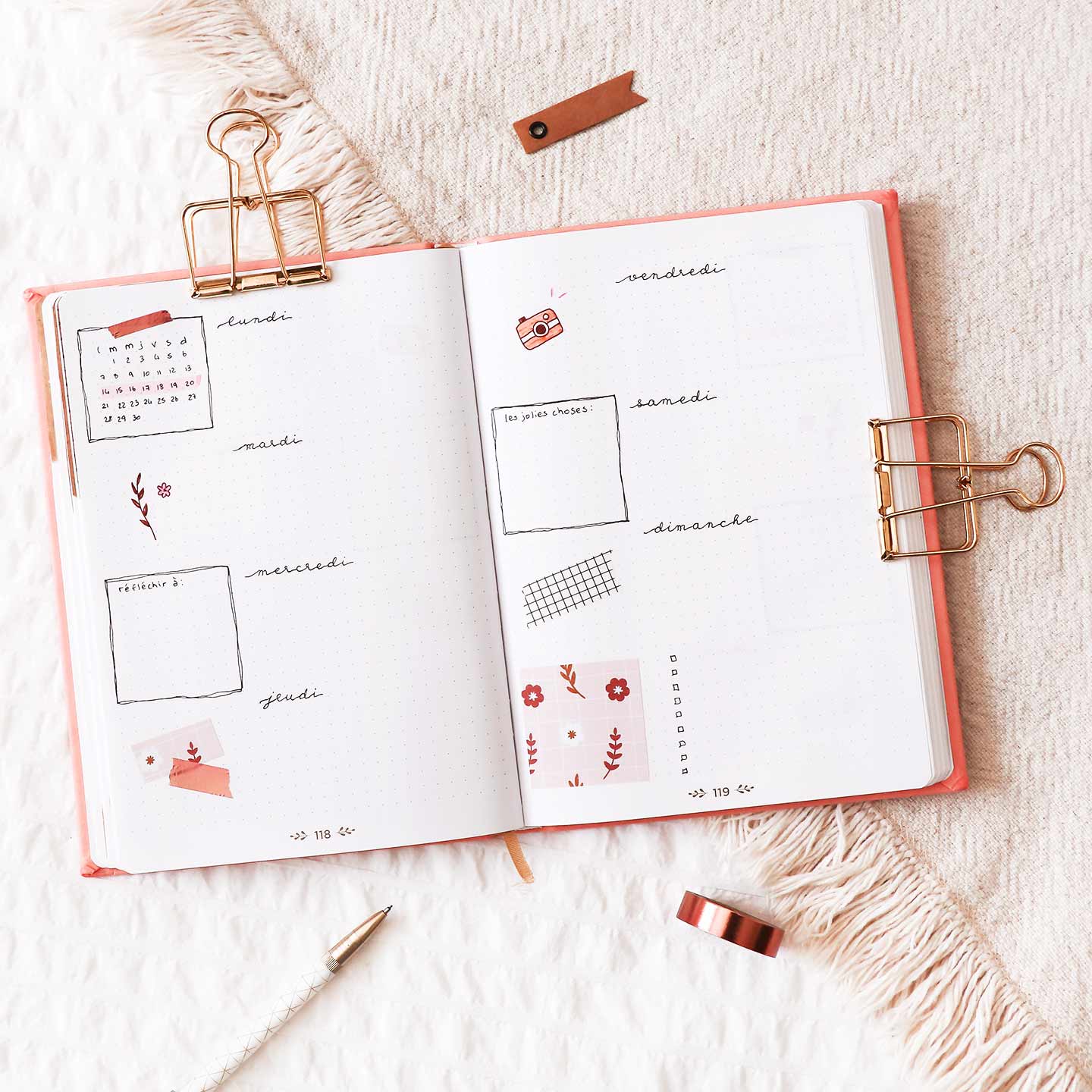 Bullet journal septembre : mes idées de mises en page - Manayin Bullet journal septembre : mes idées de mises en page - Manayin