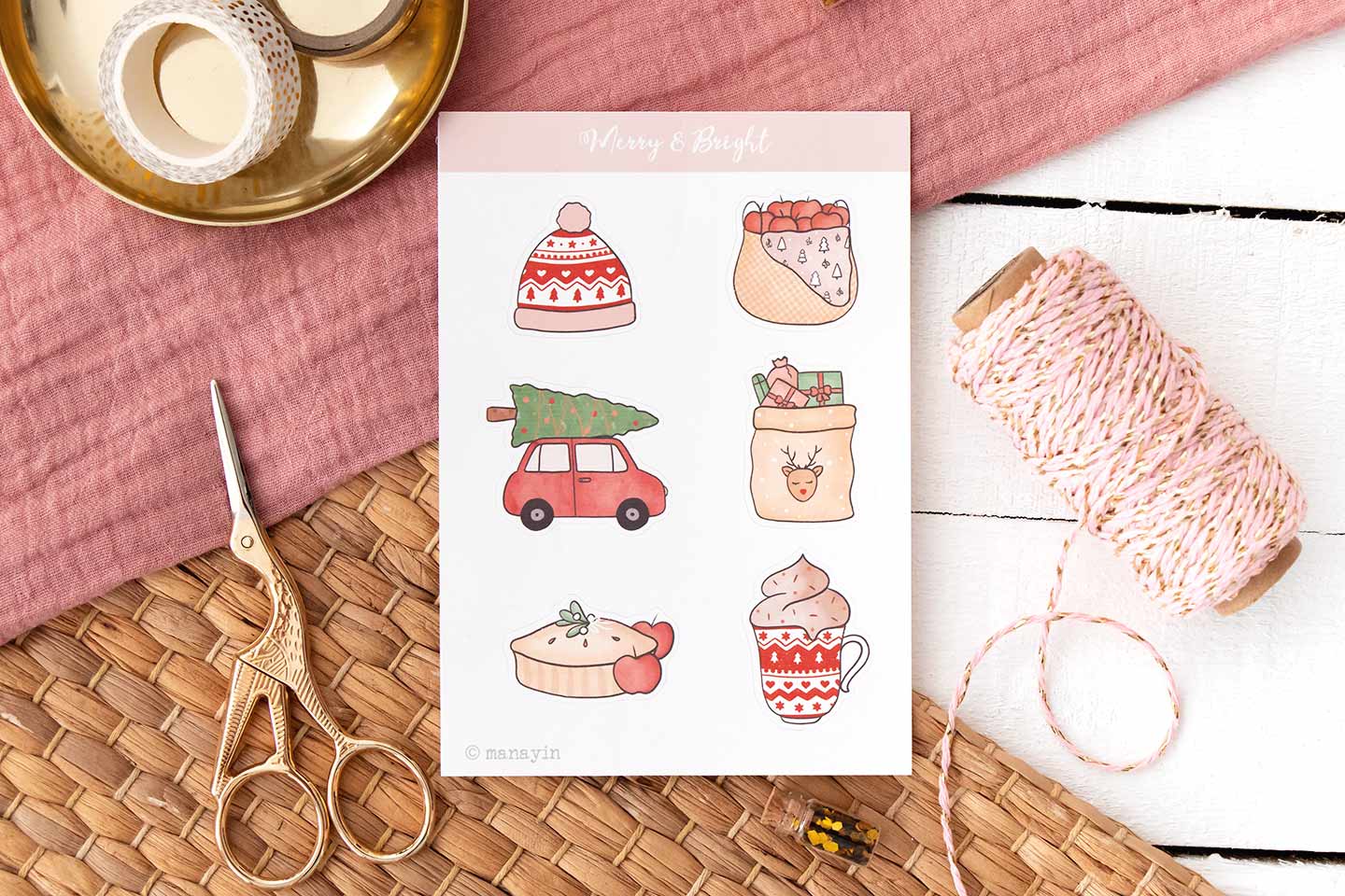 Des stickers à télécharger pour Noël (free printables) - Manayin